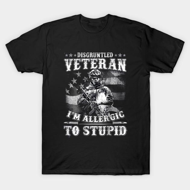 Buy Men Black Print T-shirt Super Large TShirt Disgruntled Veteran I M ...