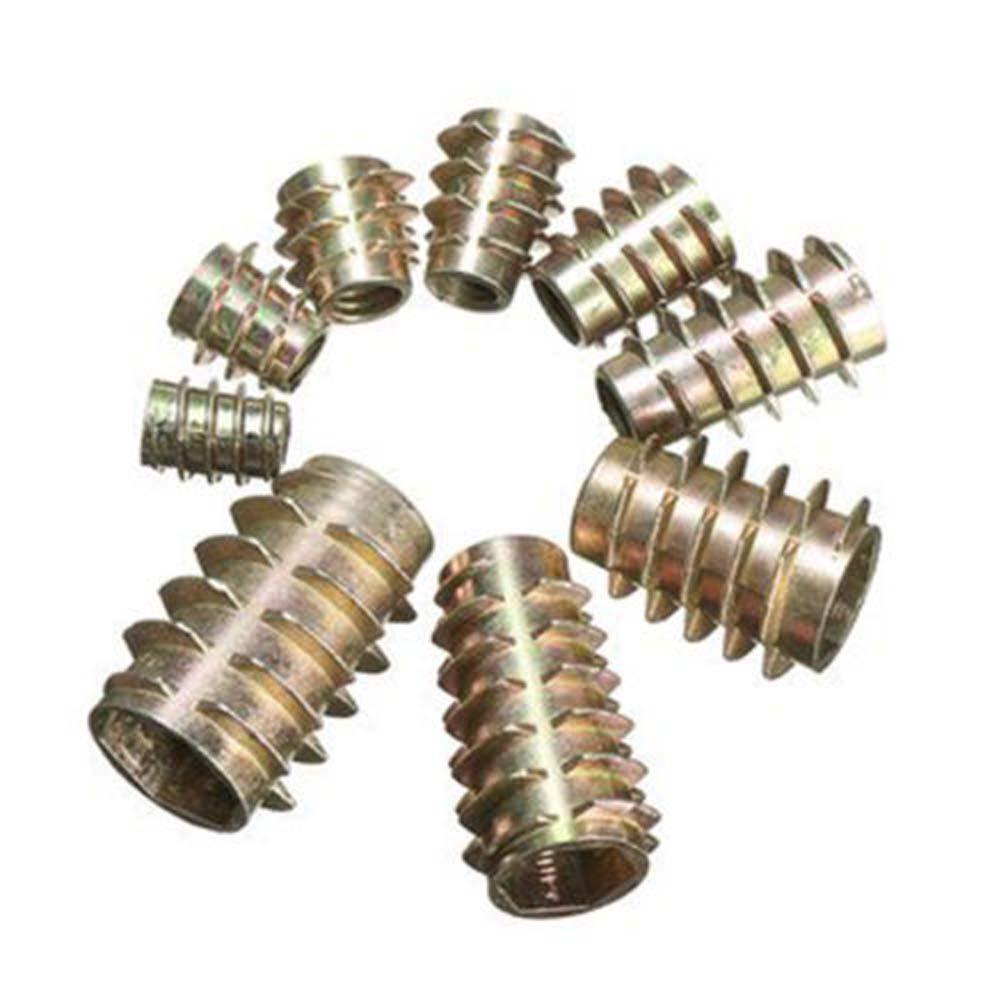 Buy M10 M8 M6 M5 M4 Type Drive In Screw Bushings Wood Hex Insert at ...