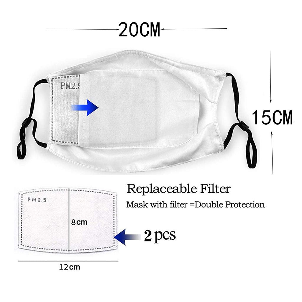 Buy Unisex Outdoor Face Washable Breathable Reusable 1PC Mask With 2PC ...