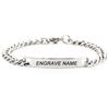 Buy Customized Logo Name Engrave Stainless Steel Bracelet Women ...