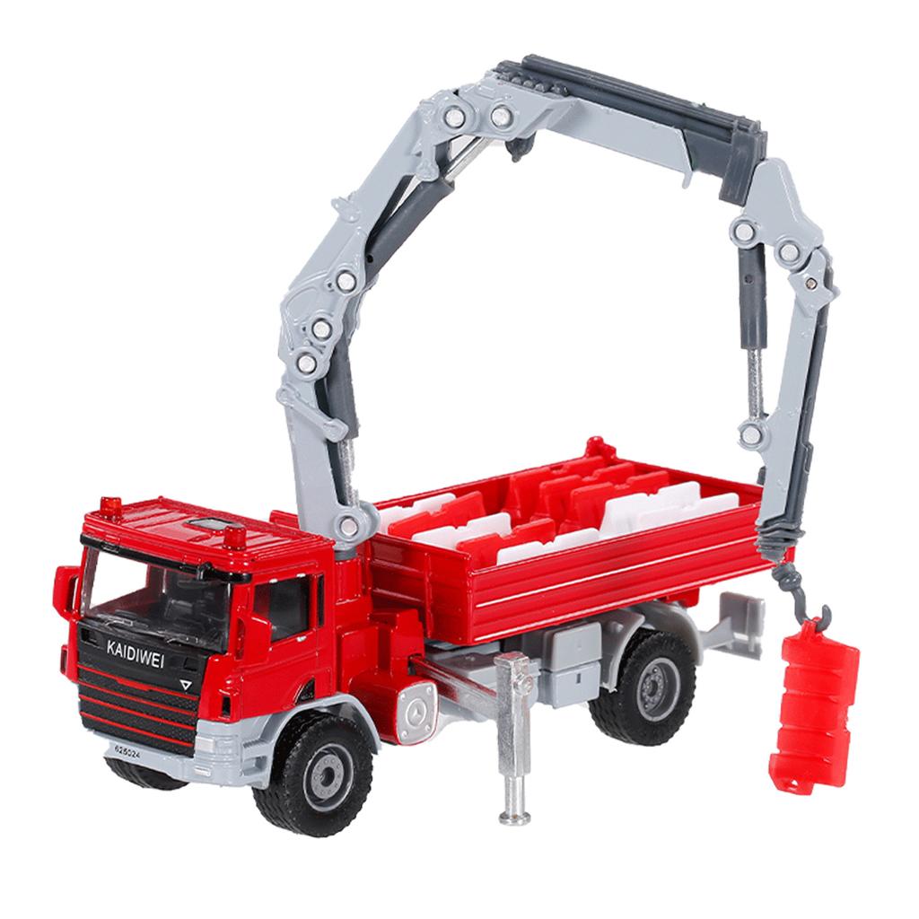Buy 1/50 Scale Model Car Transport Truck With Crane 12pcs Traffic ...