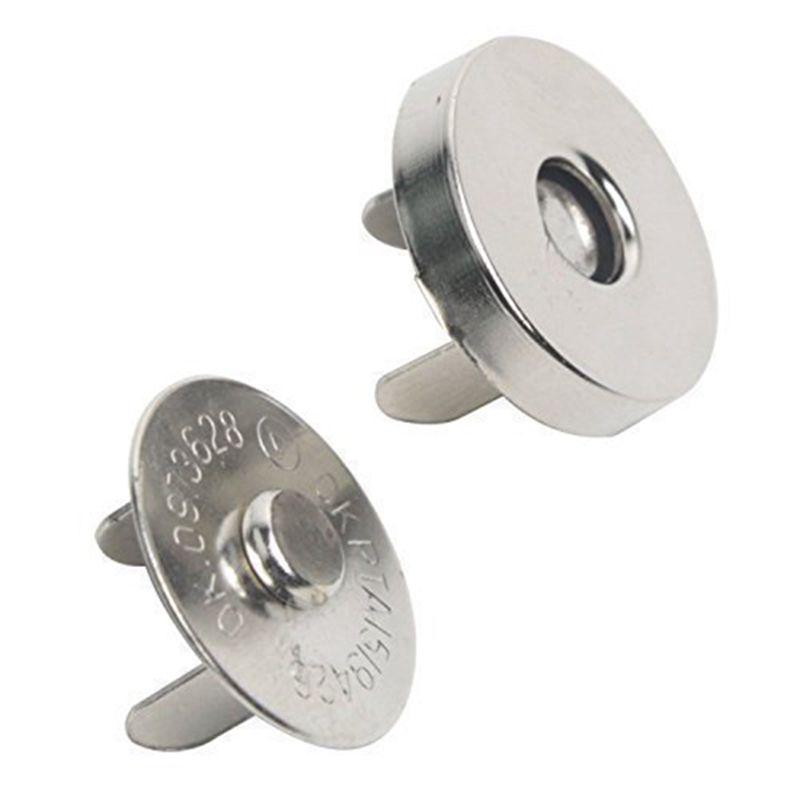 Buy 50 * 18mm Silver Magnetic Snap Fastener Clasp - Press Stud Closure ...