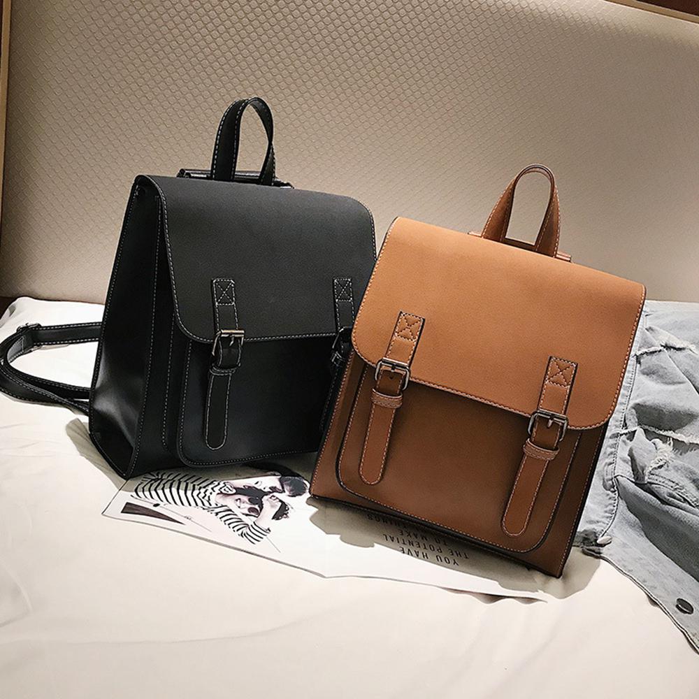 Cheap Women'S Retro Style Simple Backpack Two-Piece Set | Joom