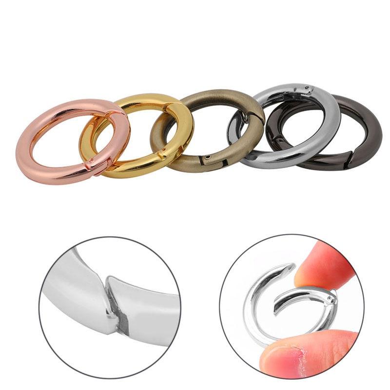 Round Spring Snap Circle Clip Hook Keychain for Hiking Camping Outdoor ...