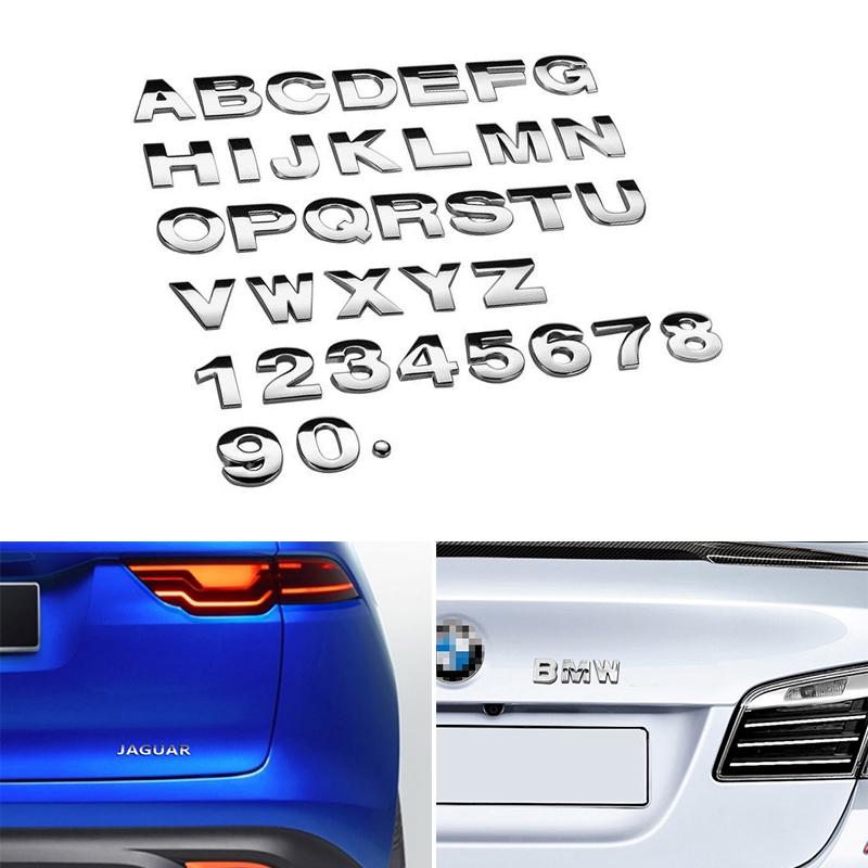Buy Fender Side Body Badge Emblem Sticker Letters Digital Alphabet Car ...