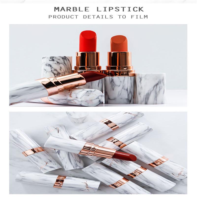 Buy Marble Lipstick Waterproof Long Lasting Velvet Matte Lip Stick ...