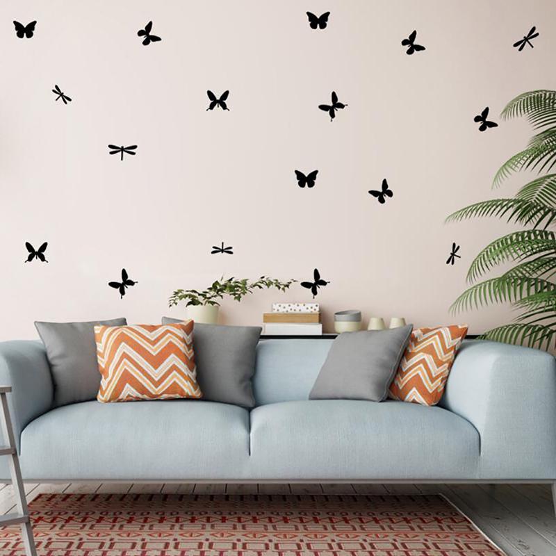 Buy Black Minimalist Wall Stickers Children's Bedroom Dormitory Fun ...