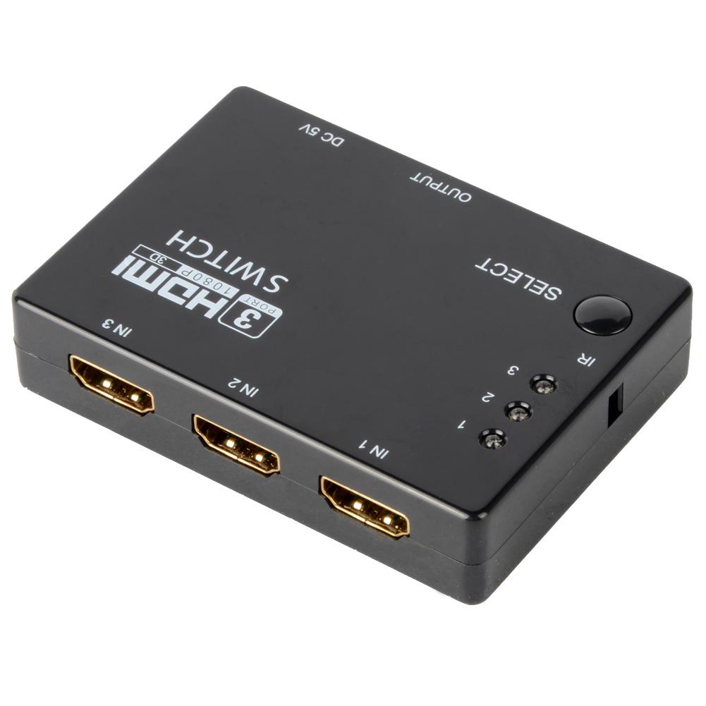 Buy 3 HDMI Switcher HDMI Splitter HD Into a Remote Control Port ...