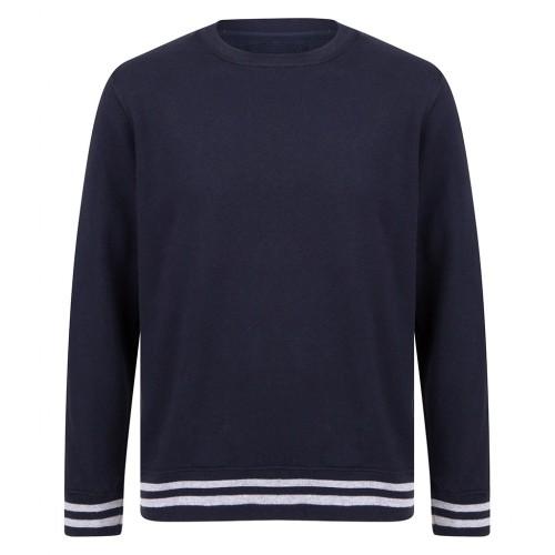 Buy Front Row Unisex Adults Striped Cuff Sweatshirt at affordable ...