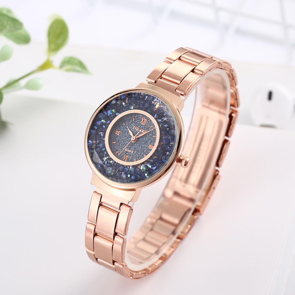 Buy YOLAKO Women's Quartz Steel Band Casual Stainless Newv Strap Watch ...