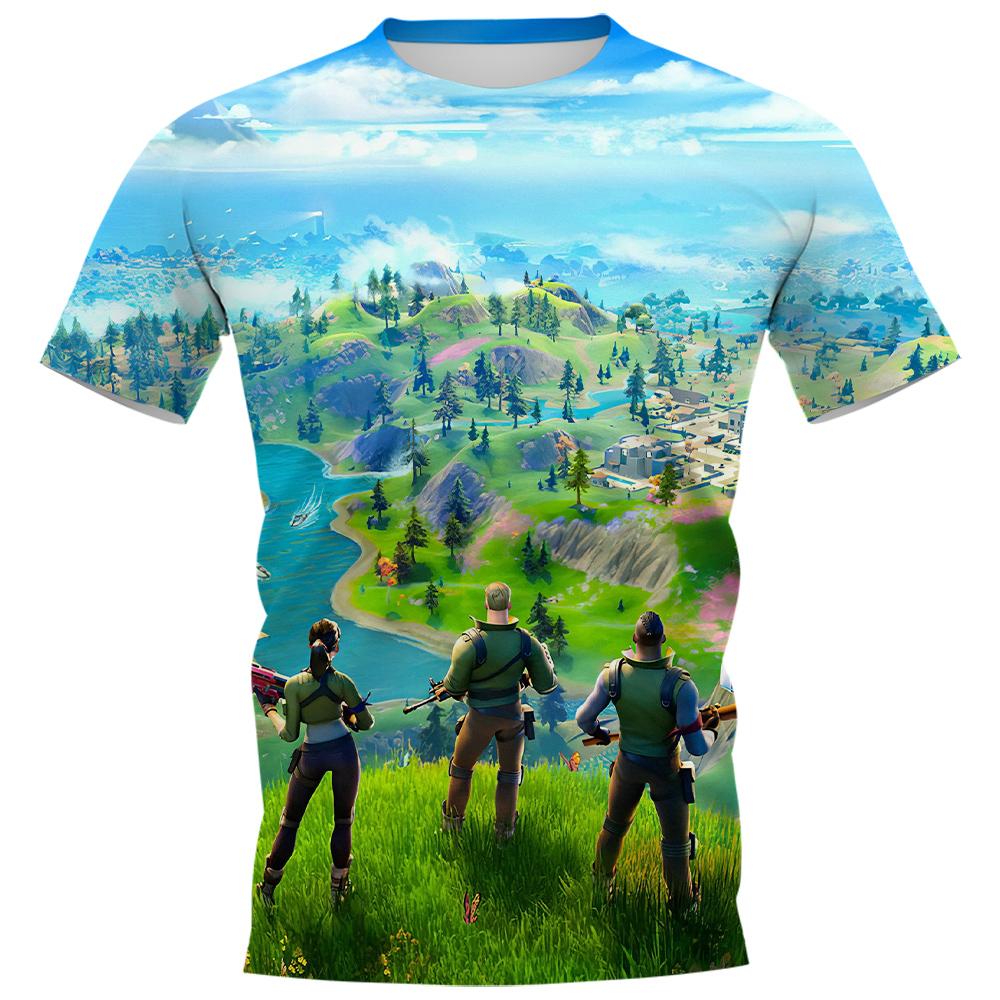 CLOOCL Hot Games Fortnite T-Shirts 3D Print Harajuku Style Round Neck ...