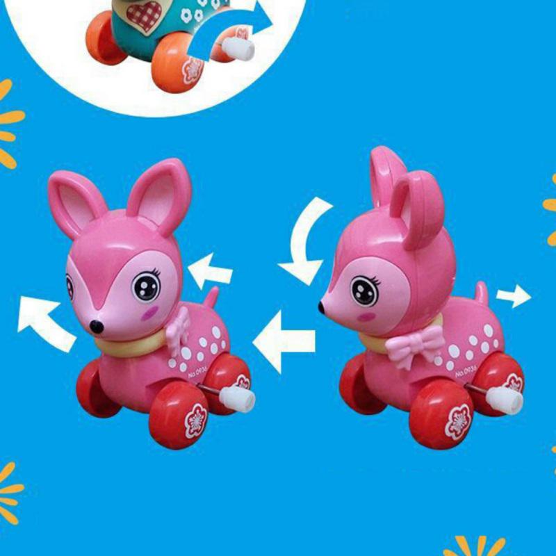 Buy Baby Kids Colorful Cartoon Animal Wind-Up Spring Toy Mini Deer ...