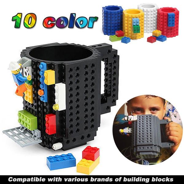 Buy Drinkware Building Blocks Mugs DIY Block Puzzle Mug 10color Build ...