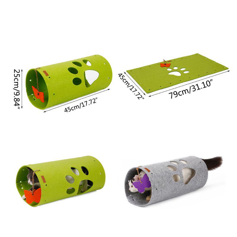 Buy DIY Cat Spliced Tunnel Toy Stitching Folding Mat Cats Play Channel ...