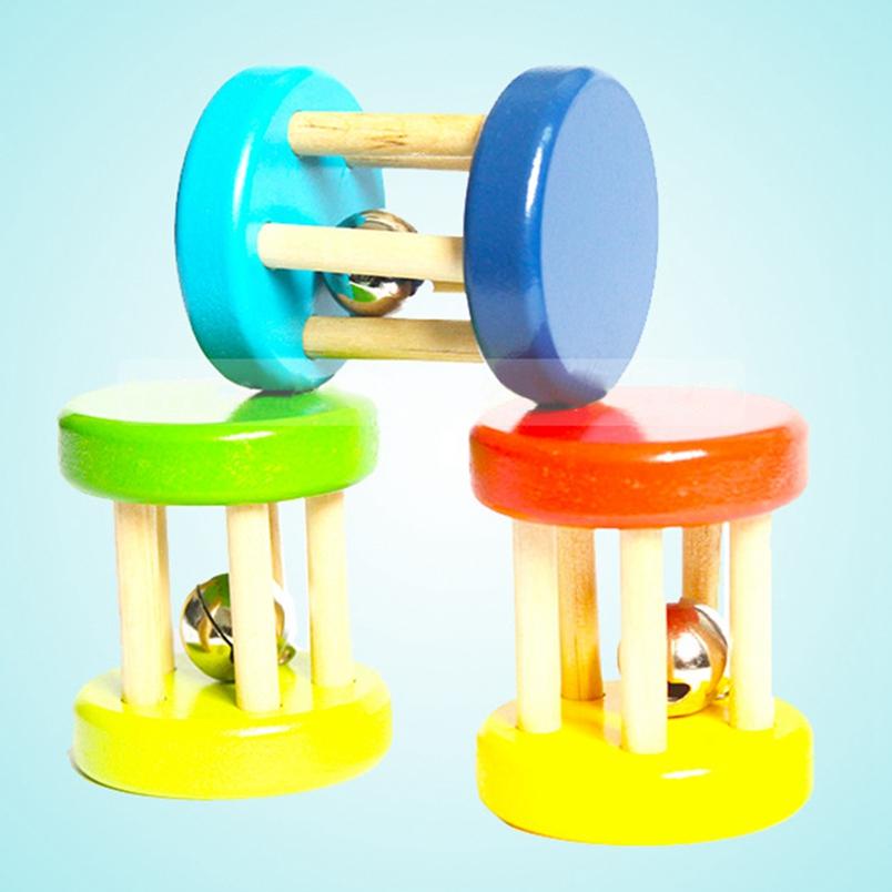 Buy Instrument Baby's Rattle Toy Wooden Infant Learning Nursing Musical ...