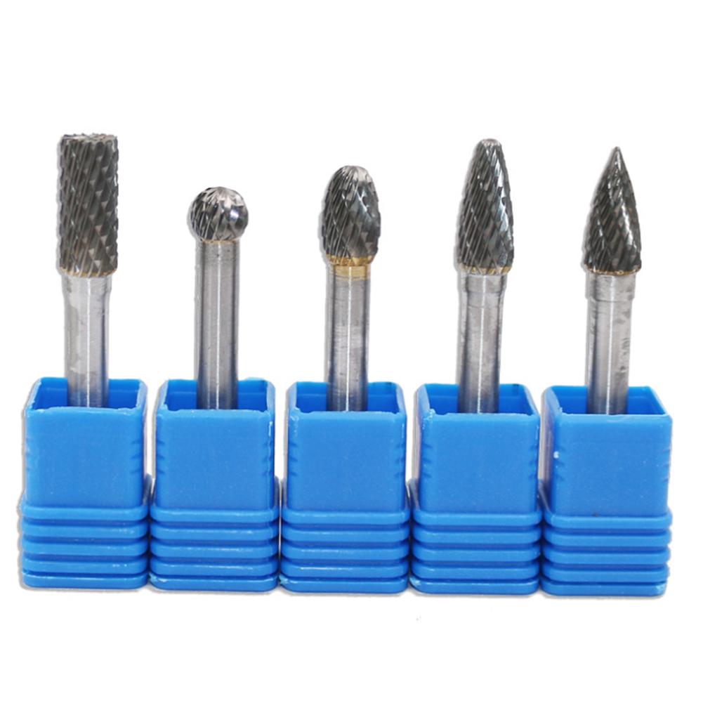 Buy 5PCS Carbide Rotary Burr Set Cut Rotary Burr with 6MM Shank and 8MM ...