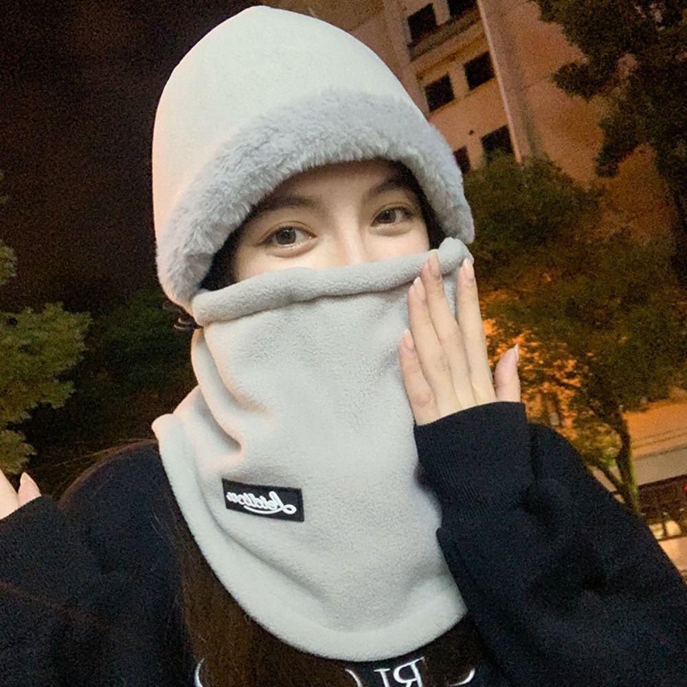 Neck Protection Face Mask Pullover Cap Balaclava Cap Breathable Plush ...