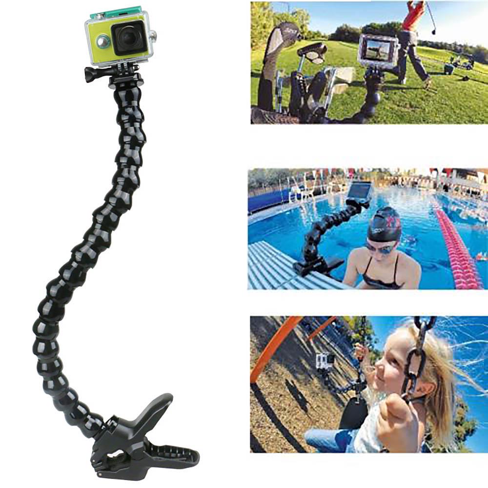 Buy 19 Section Jaws Flex Adjustable Neck For Gopro Hero Camera Black ...