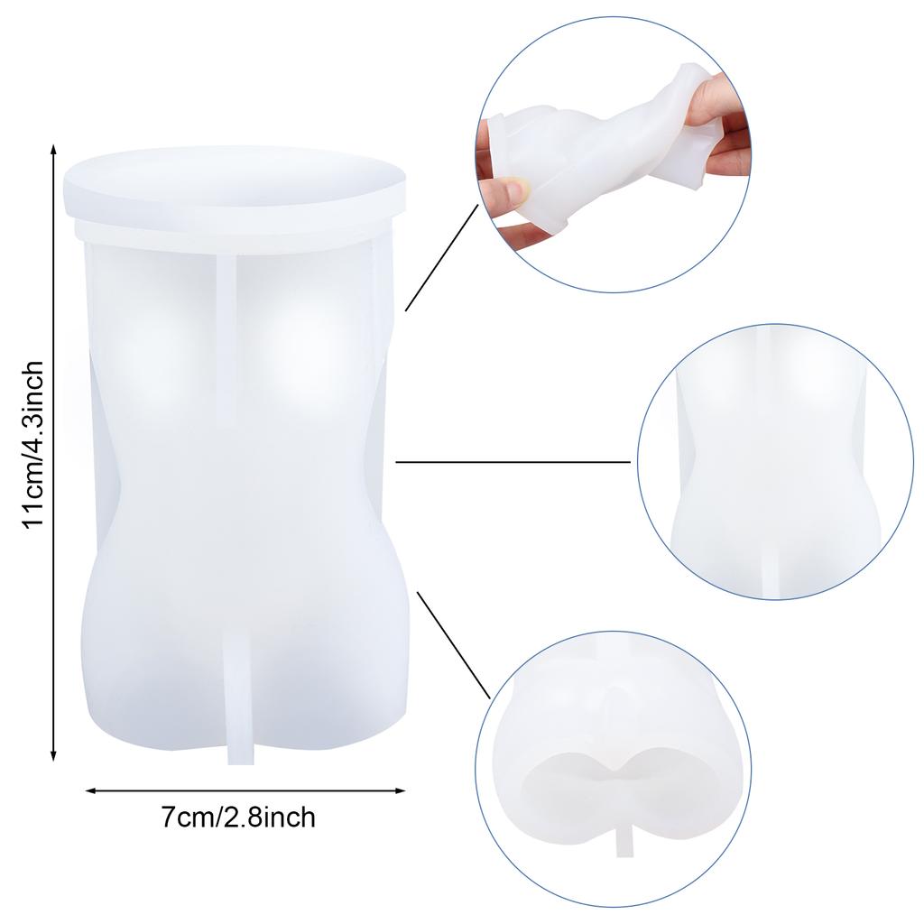 Buy 3D Human Body Shape Candle Mold Art Male and Female Shape Silicone ...