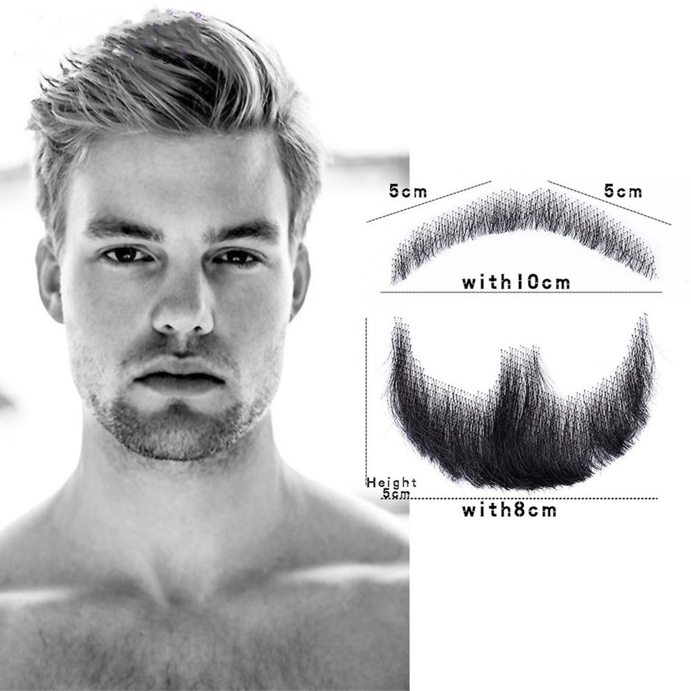 Tom's Hand-woven Synthetic Beard Hair Extension Men's Cosplay Beard ...