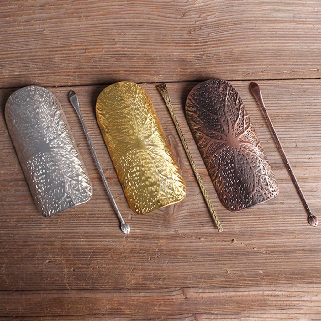 Buy Metal Chinese Bamboo Tea Scoop Tools Teaspoon Teaware Set Lotus ...