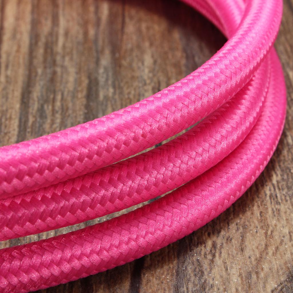 Buy Coloured Italian Braided Lighting Light 3 Core Fabric Cable Flex ...
