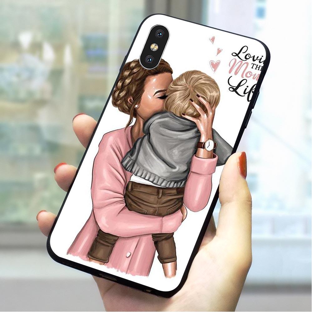 Buy Girl Baby Women Mom Phone Cover for Samsung Galaxy S8 Edge S9 S10 ...