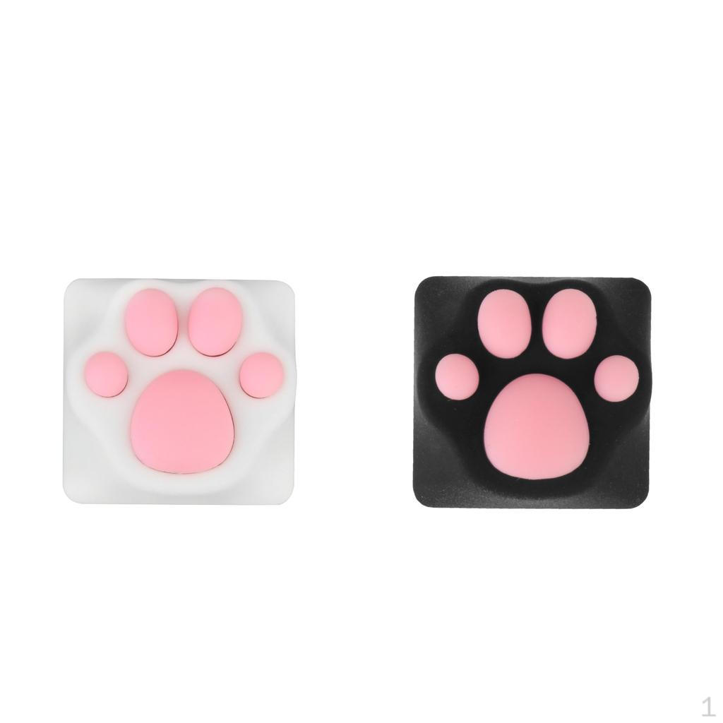 Buy 2pcs Customized ABS Silicone Kitty Paw Cat Paws Pad Keyboard Key ...