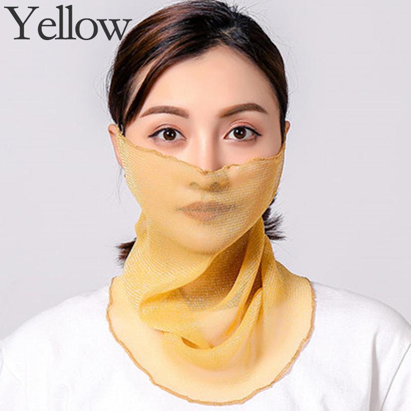 Buy 1PC Sun Proof Scarf Reusable Chiffon Face Mask Hanging Ear ...