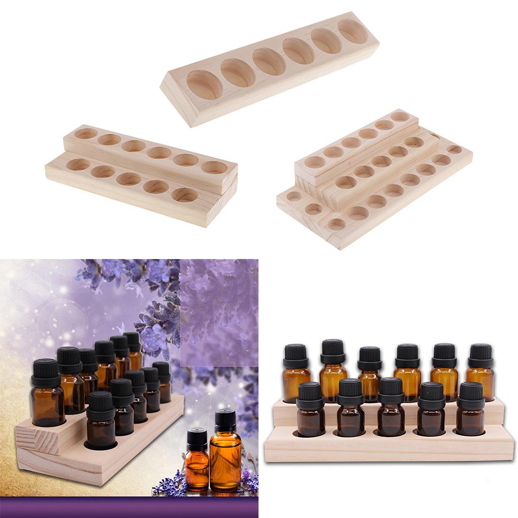 Buy 3 Set Wooden Essential Oil Display Stand Rack Organizer Shelf at ...