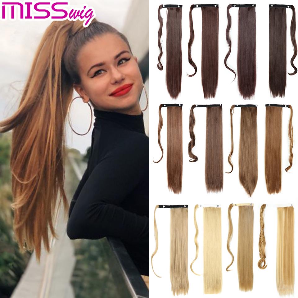 Buy Hair Wig Women Long Wavy Ponytail Clip In Pony Tail Piece Extension ...