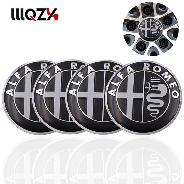 Buy 4pcs Alfa Romeo Car Covers Stickers Wheel Center Hub Caps Badge ...