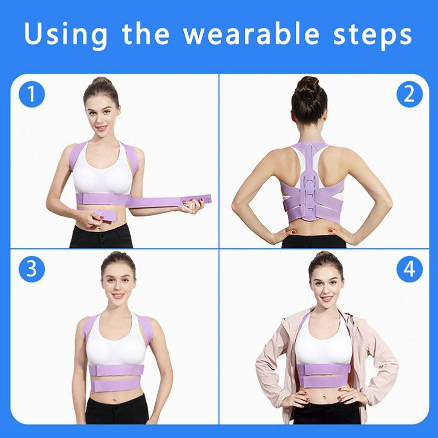 Buy SX Retractable Elastic Strap Posture Corrector Clavicle Spine Shoulder Support Belt Back ...