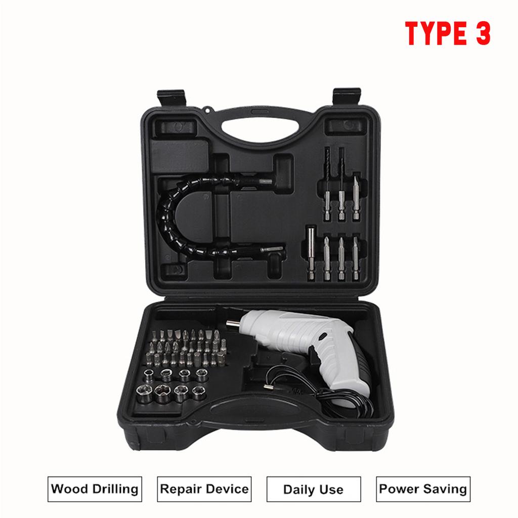 3.6V 1300mAh Mini Cordless Electric Screwdriver USB Rechargeable Drill ...