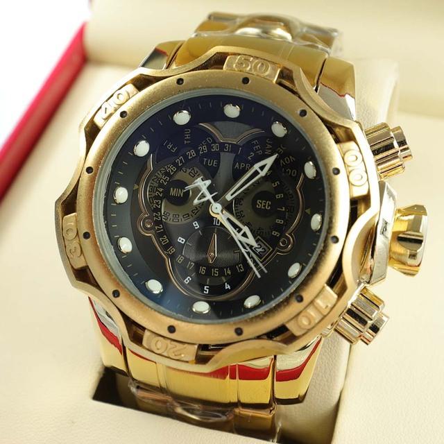 Cheap Luxury Big Dial Gold Undefeated Mens Watches Invincible Watch ...