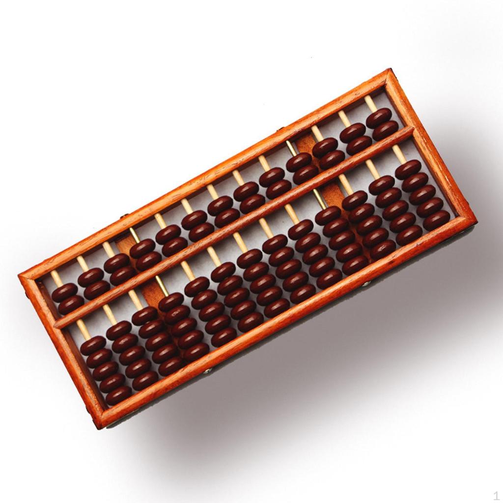Buy 13 Column Chinese Wood Bead Arithmetic Abacus Calculation Tool ...