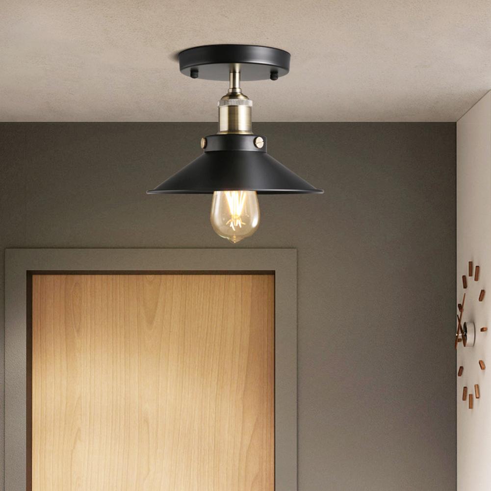 Buy E27 Ceiling Lights Holder Retro Home Lighting Iron Black Ceiling ...