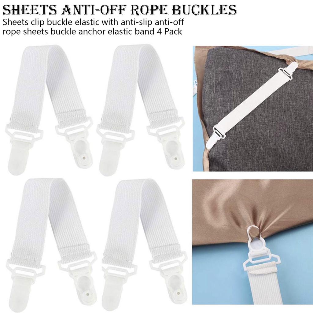 Buy Sheets Clip Buckle Elastic with Anti-slip Anti-off Rope Sheets ...