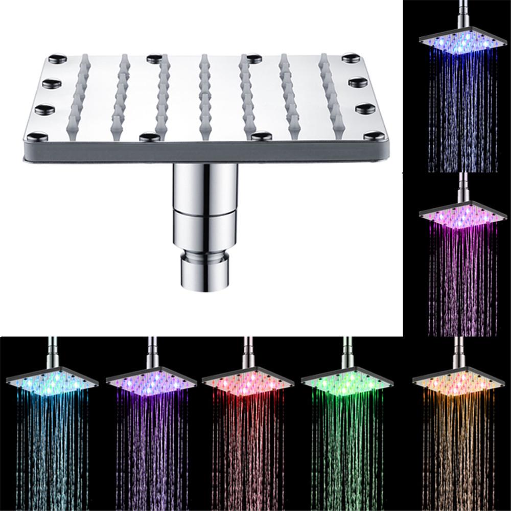 Buy Home Bathroom Colorful 7 Colors Changing LED Shower Head Faucet ...