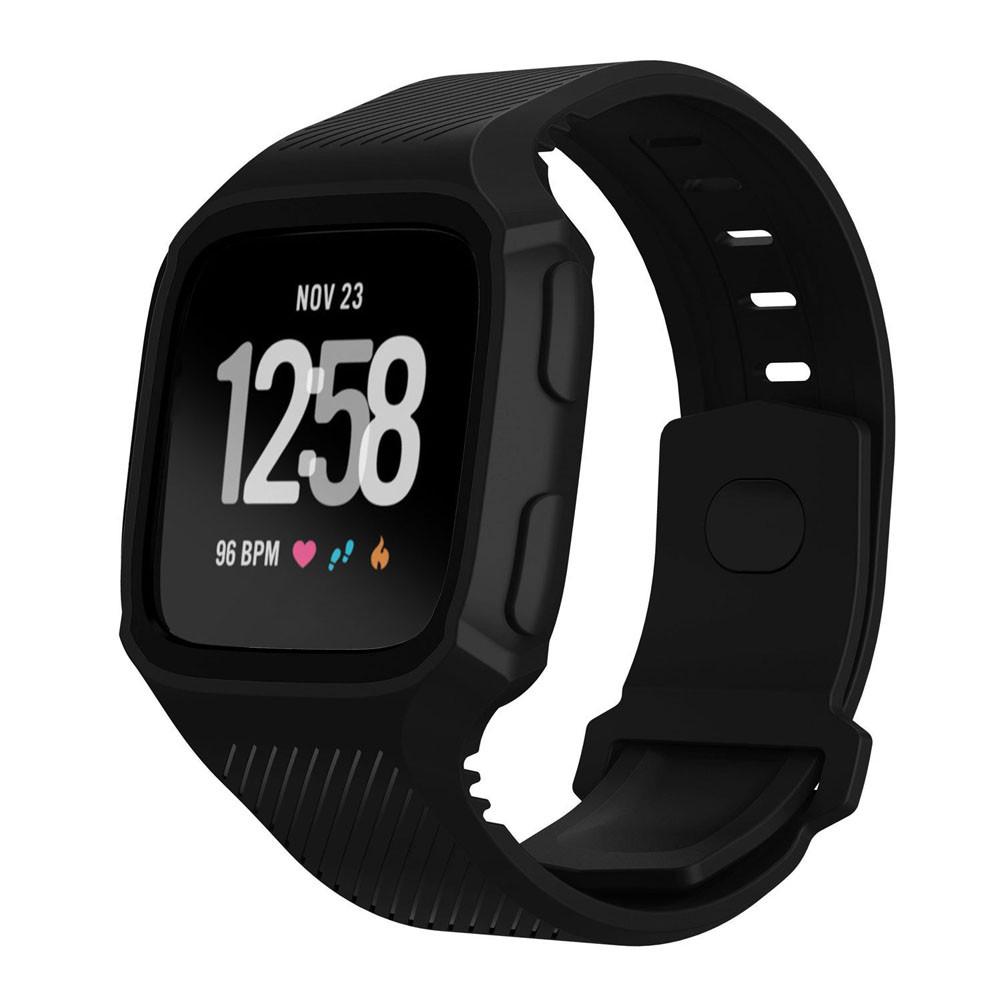 Buy Fitbit Versa Waterproof Rugged Protective Case With Silicone Wrist ...