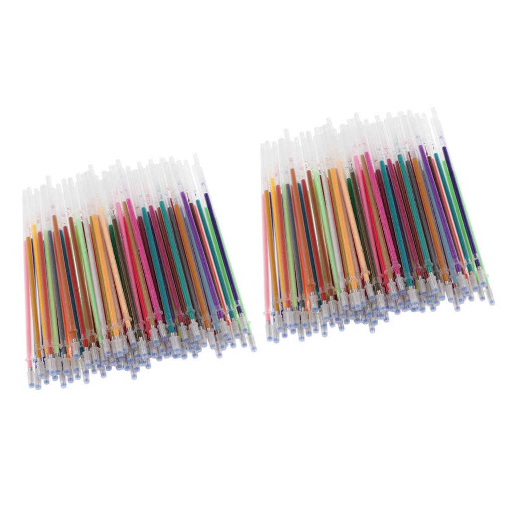 Buy 200 Pieces 1mm Colorful Ink Gel Pen Refills at affordable prices ...