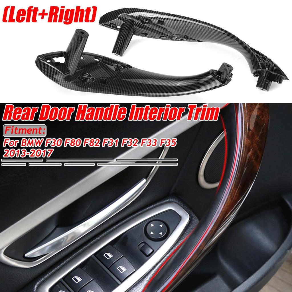 Buy Car Inner Door Panel Handle Pull Trim Cover Carbon Look For BMW F30 ...