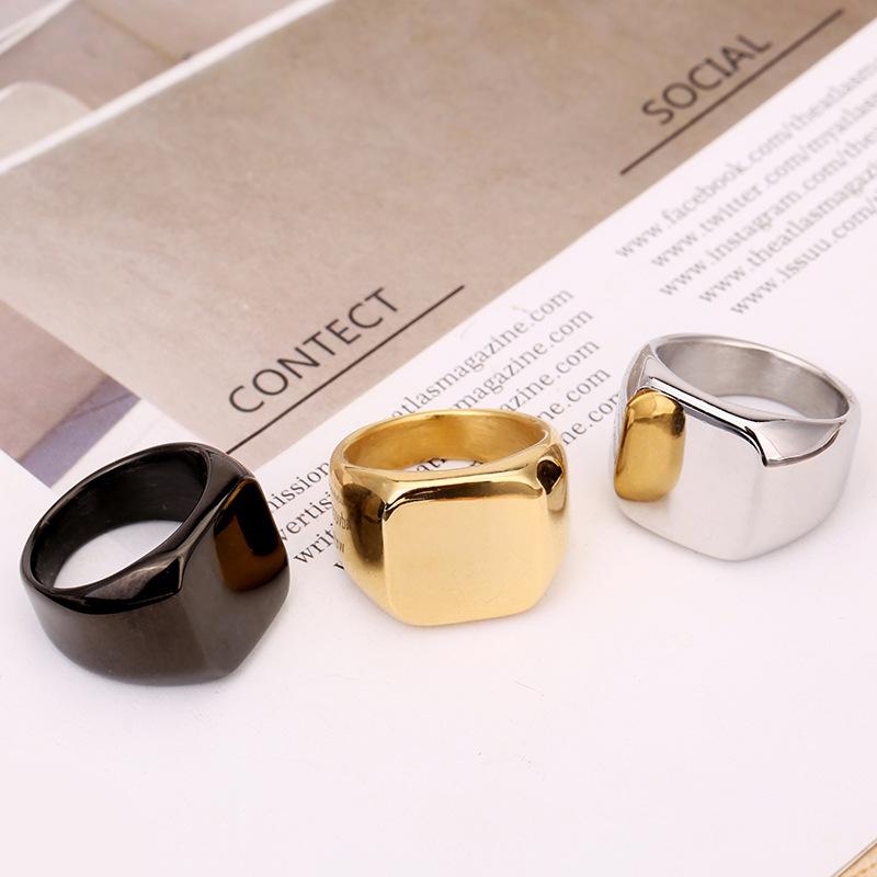 Cheap Fashion Hiphop Square Business Men Ring Hip Hop Punk Alloy Ring ...