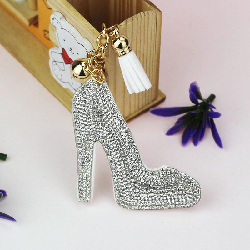 Chic Rhinestone Shoes High Heel Crystal Key Holde Keychains Women ...