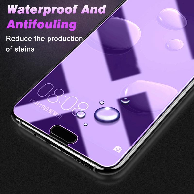 Anti Blue Purple Light Tempered Glass For iPhoneX XR Huawei P8 Lite ...