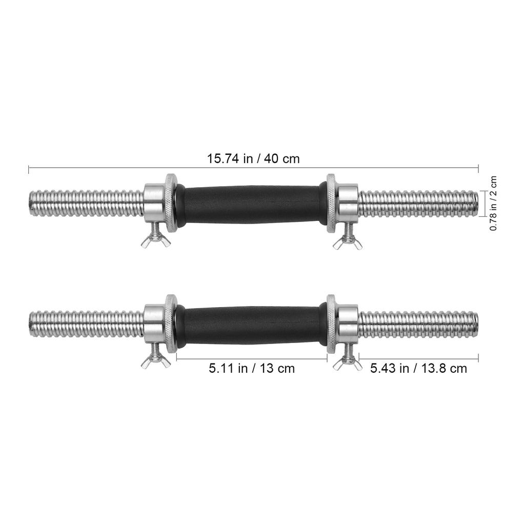 Satın alın 2pcs Dumbbell Bars Adjustable Threaded Cast Iron Dumbbell ...