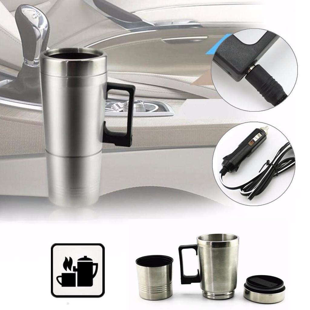 Buy New 1PCs 12V Stainless Steel Car Heating Cup Milk Water Tea Coffee ...