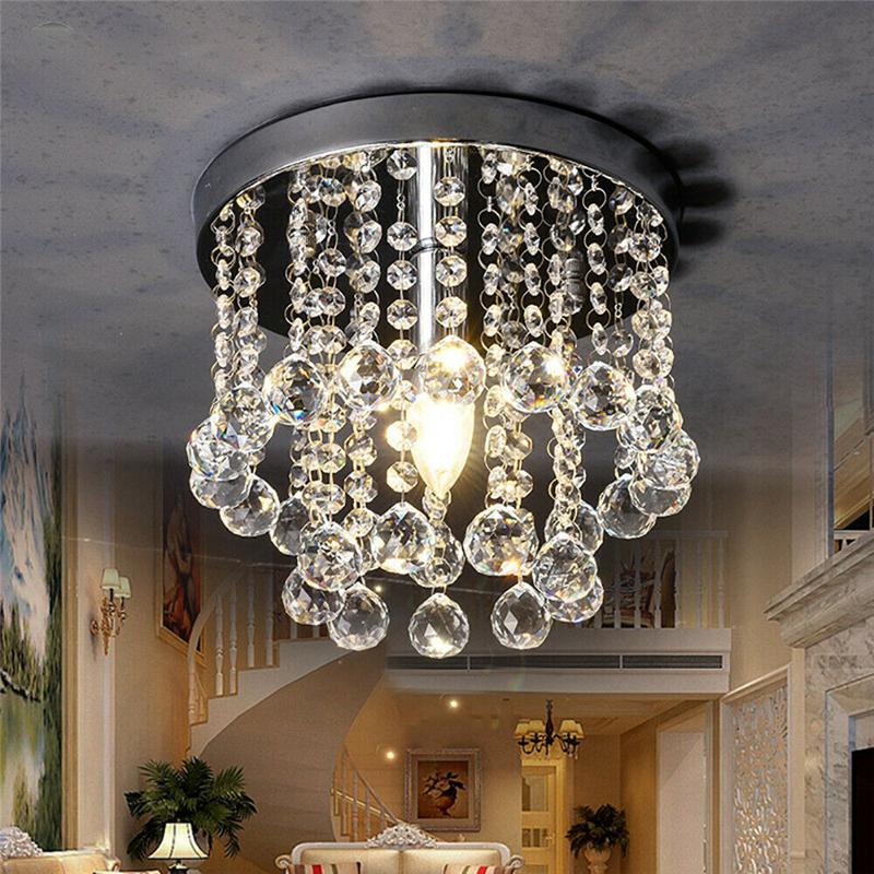 Cumpără Modern simplu de metal cristal plafon lumini cu LED-uri camera ...