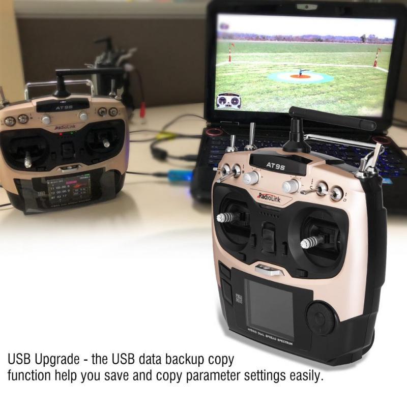 Radiolink AT9S 2.4G 10 Channels Transmitter DSSS FHSS with R9DS ...