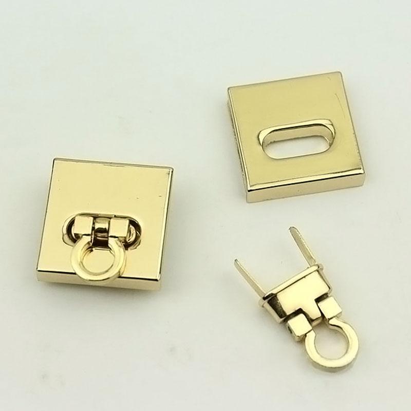 Buy 1PC Leather Craft Metal Handbag Closure Square Twist Clasp Purse ...